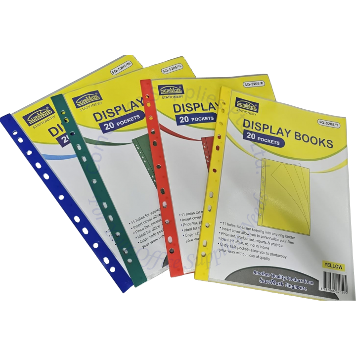 SUREMARK DISPLAY BOOK 10 POCKET SQ-5204 A4 GREEN