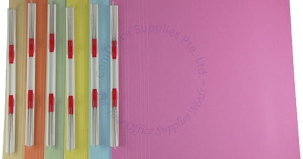HK SPRING FILE W/PLASTIC CLIP PINK