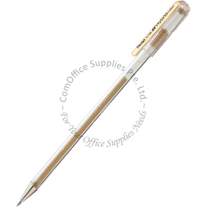 PENTEL ROLLER PEN HYBRID K108-X 0.8MM GOLD