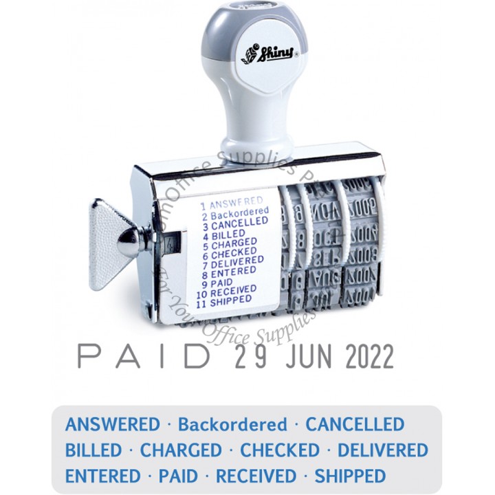 SHINY DIAL-A-PHRASE DATER STAMP S-70