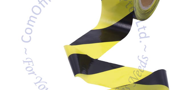 SAFETY BOUNDARY TAPE 48MM (2") x 40M BLACK/YELLOW